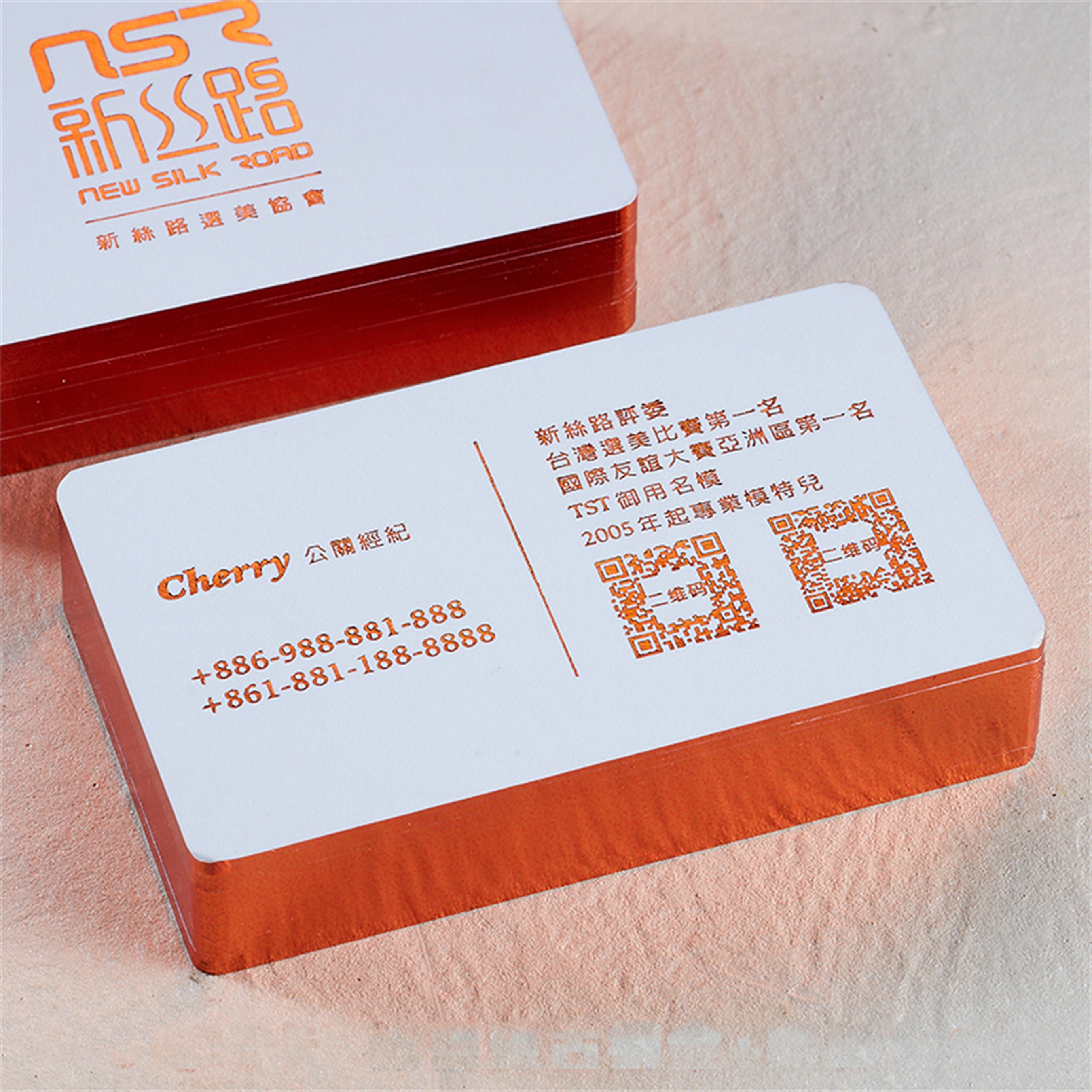 Luxury Gold Foil Business Cards Design and Print, Foil Edging Calling ...