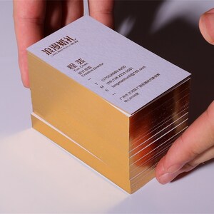 Gold Business Card Design and Print, Cotton Business Card With Gold ...