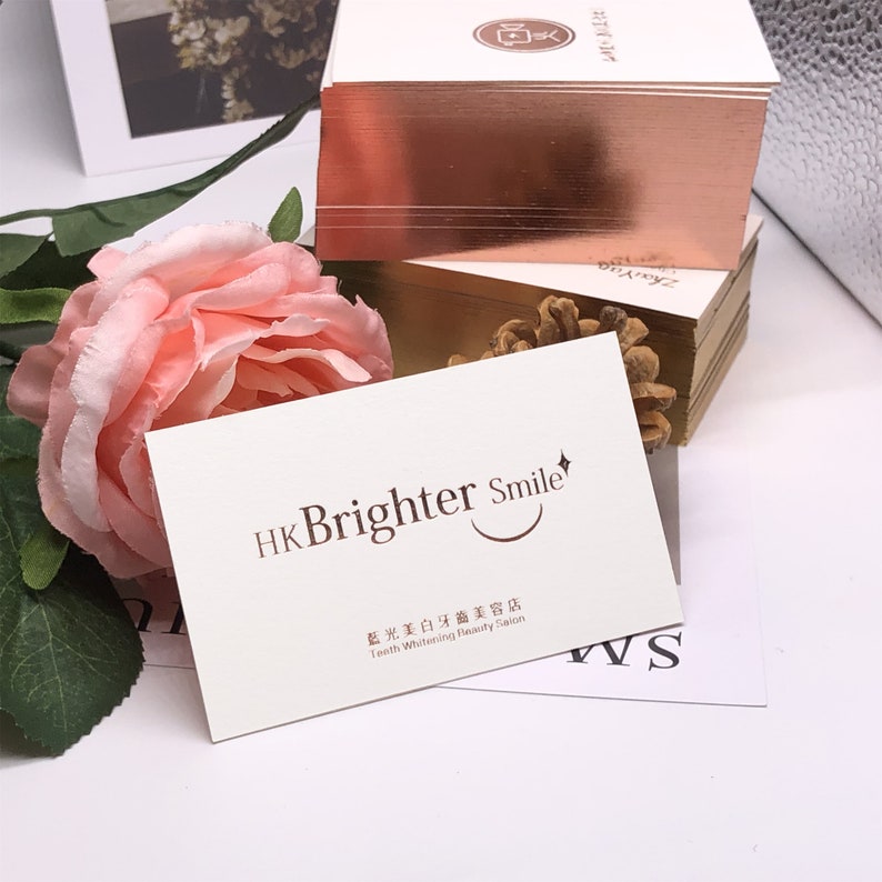 Gold Business Card Design and Print Cotton Business Card With - Etsy