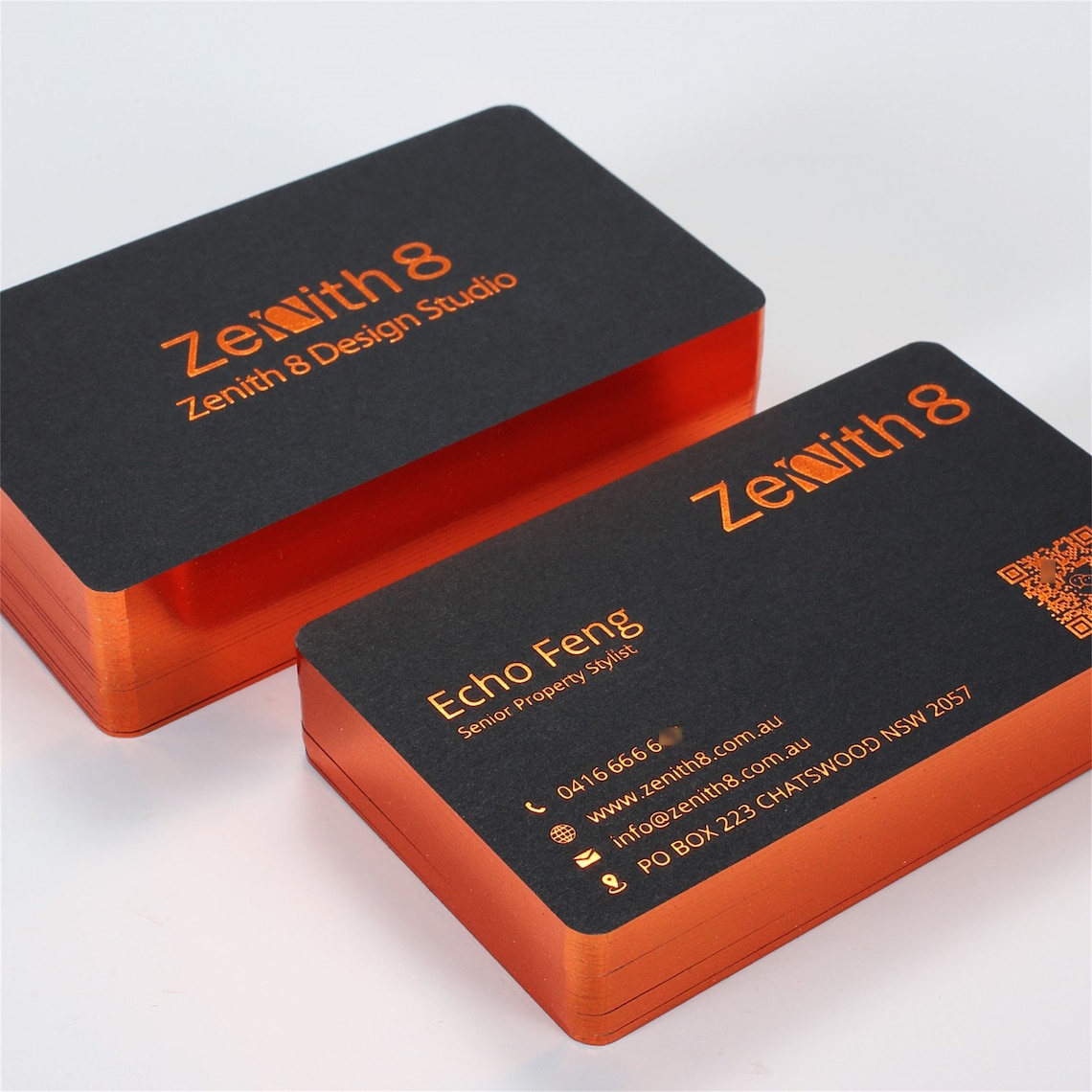 Luxury Gold Foil Business Cards Design and Print, Foil Edging Calling ...