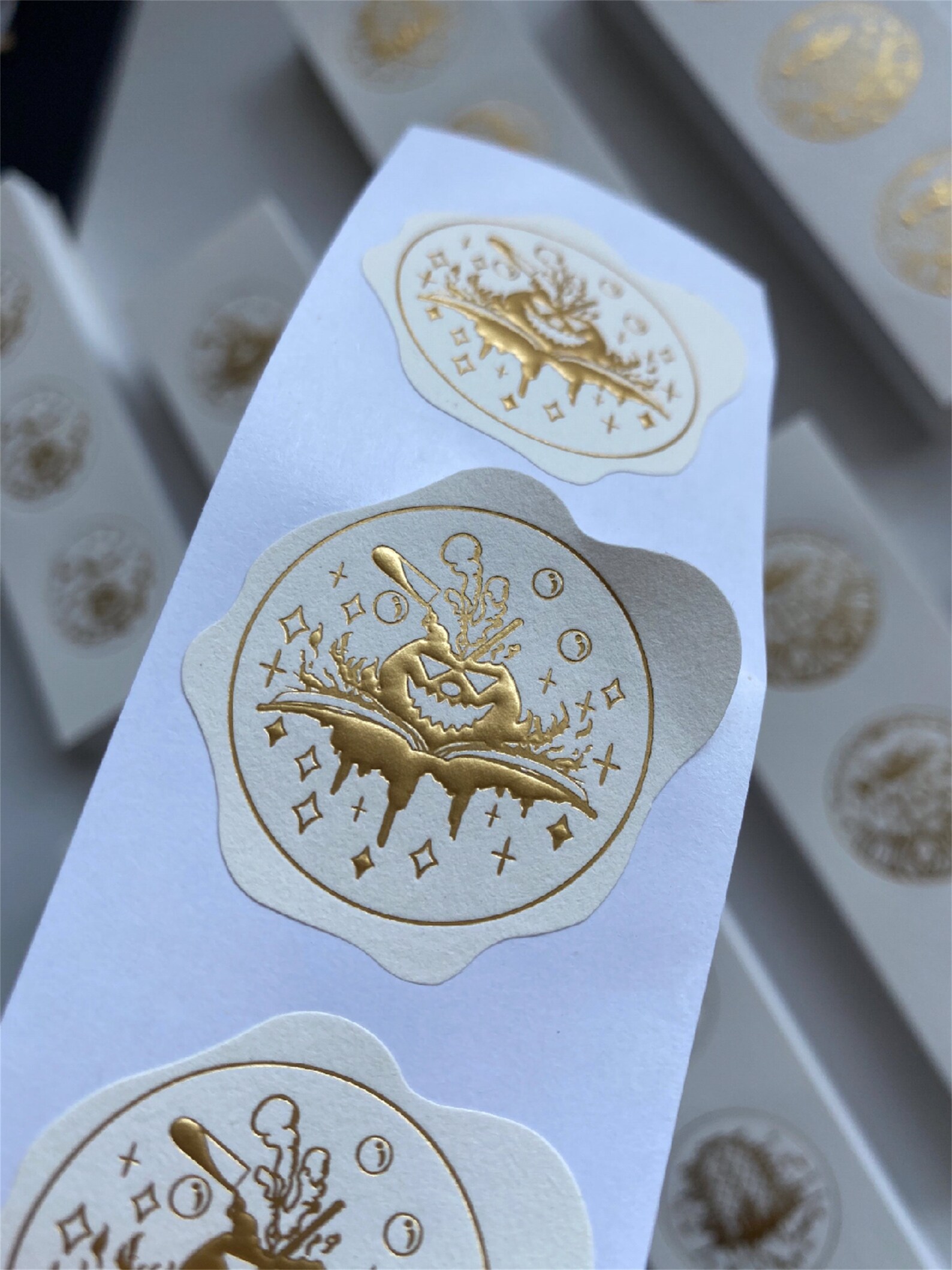 Custom Embossed Sticker/gold Silver White Raised Metallic Label ...
