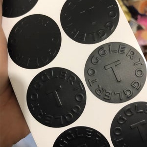 Custom Blind Embossed Sticker/black Foil Raised Metallic Label ...