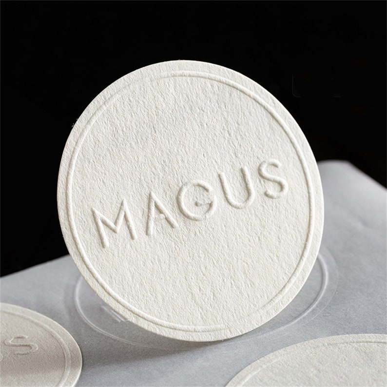 Custom Embossed Sticker/gold Silver White Raised Metallic - Etsy