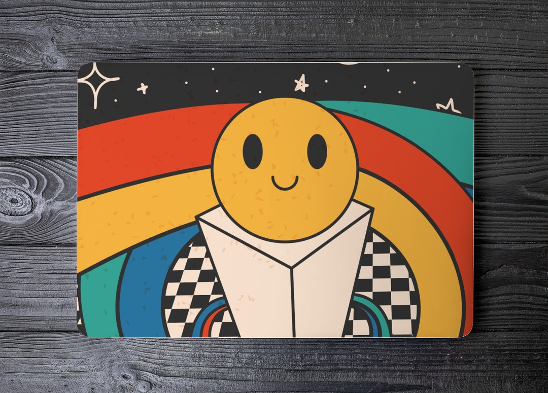 Simple Smiley Face W/ Bold Colored Curves UNIVERSAL Laptop Skin ...