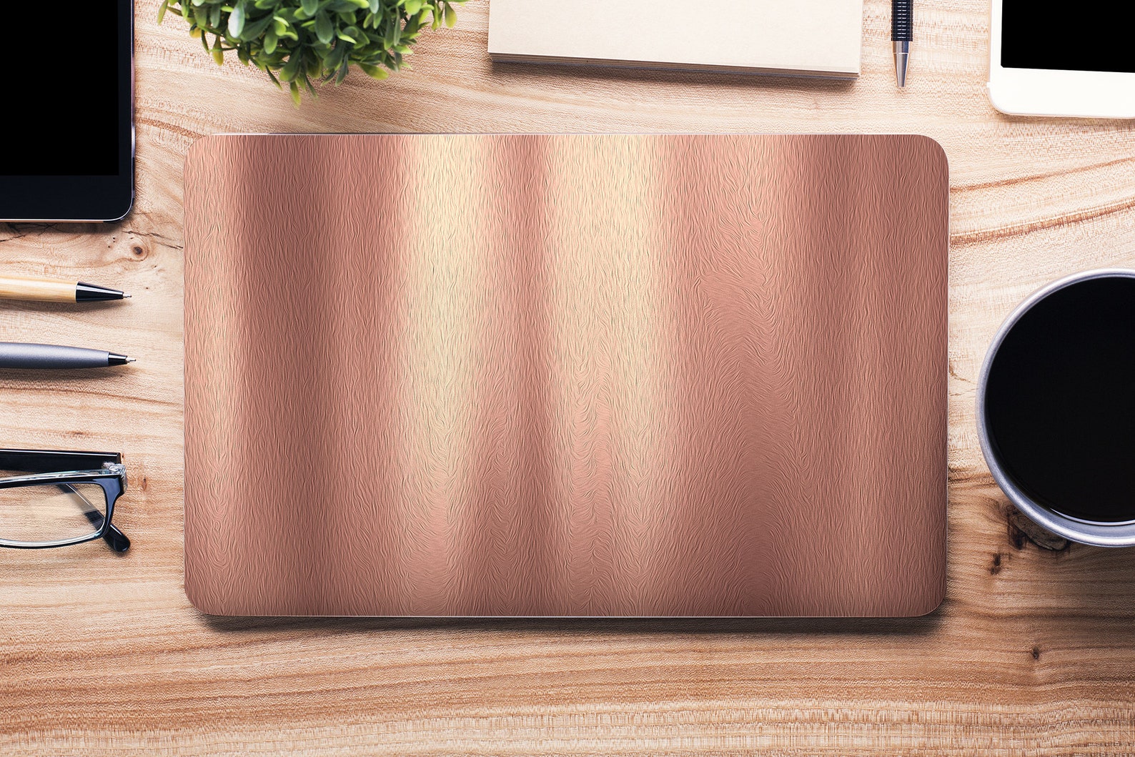 Boujee Faux Rose Gold With Texture Pattern UNIVERSAL Laptop Skin ...