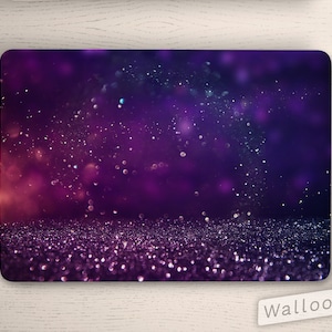Deep Purple Shimmering Speckles Photo Art Universal Laptop Skin ...