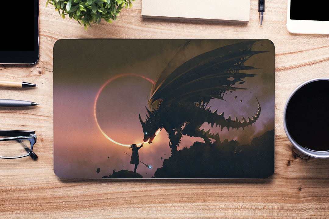 Fantasy Fire Breathing Dragon Pet Eclipse UNIVERSAL Laptop Skin ...