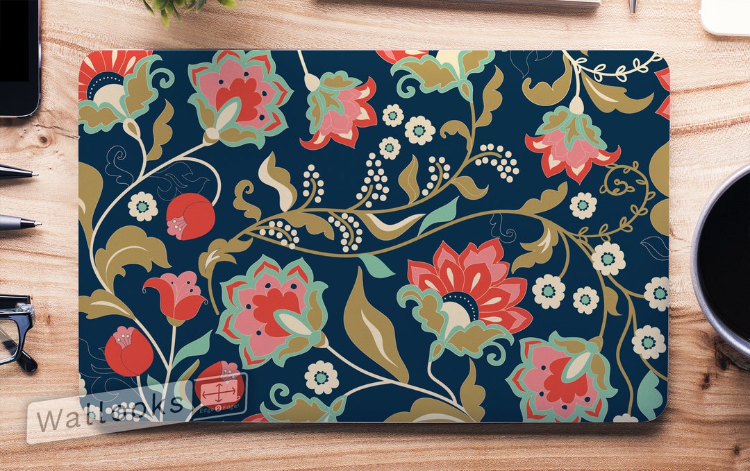 Ornate Floral Retro Pattern Laptop Skin, MacBook Skin, Computer Decal ...