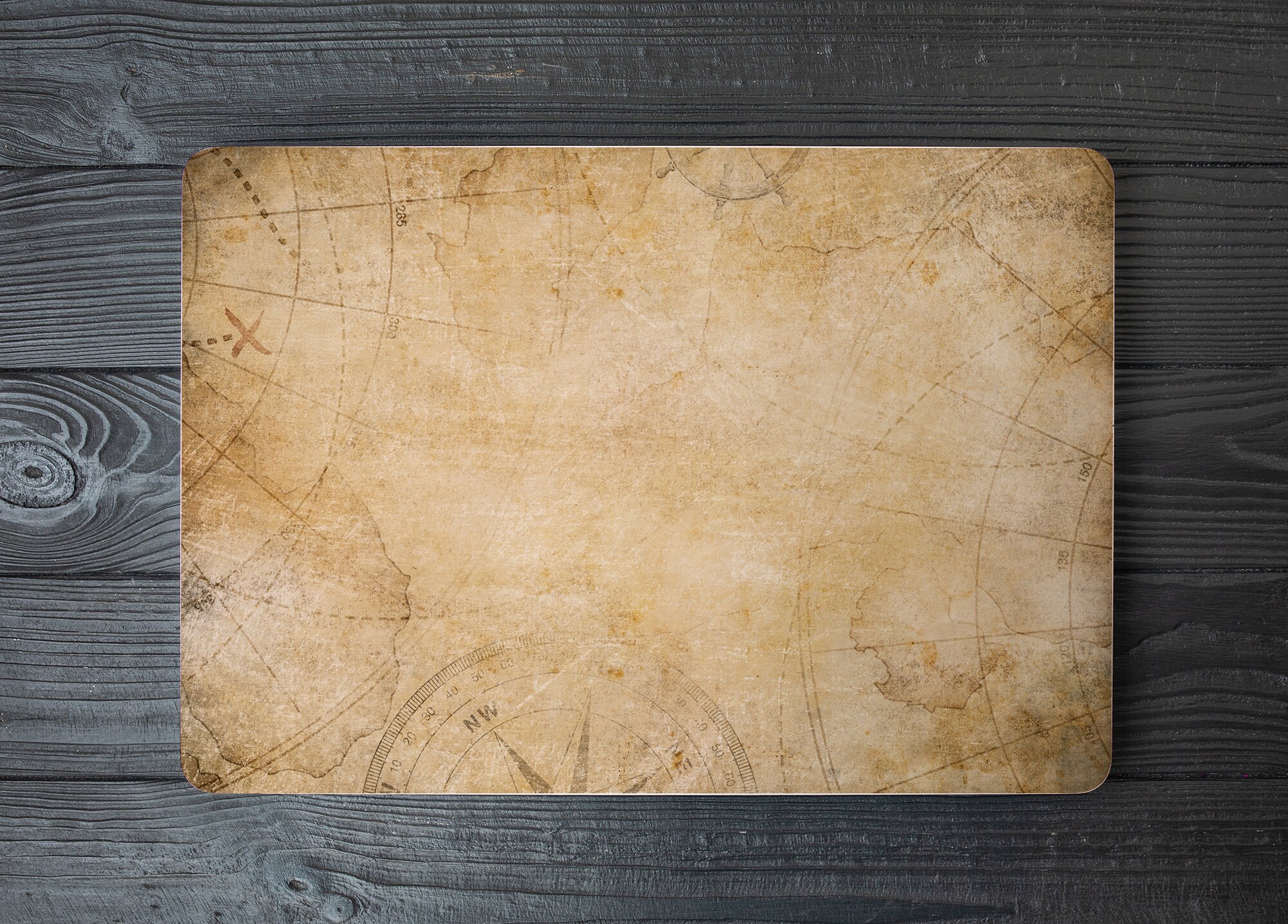 Aged Pirates Chart Treasure Map Pattern Laptop Skin Macbook | Etsy