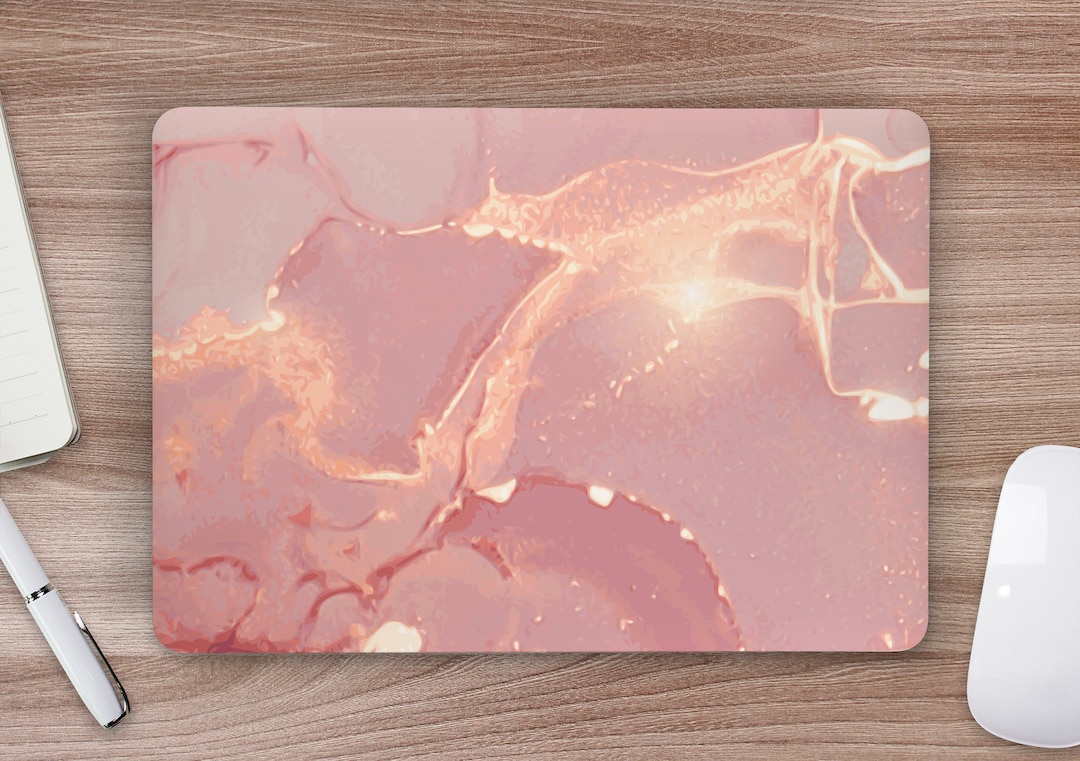 Stunning Pink Rose Marble Swirl Gold Veins UNIVERSAL Laptop Skin ...