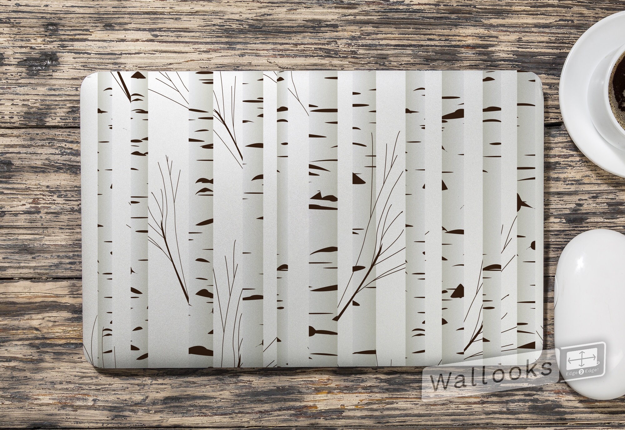 Birch Tree Forest Illustration Laptop Skin Macbook Skin - Etsy