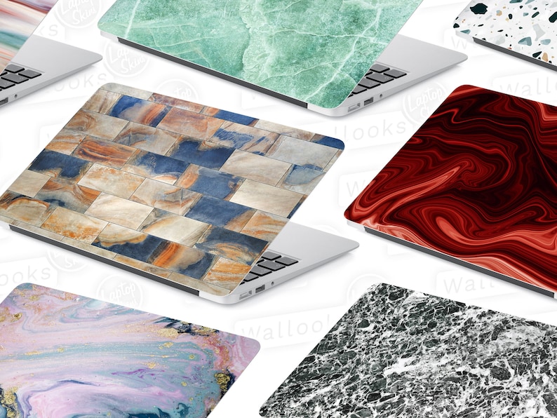 Blue Natural Abstract Stone Laptop Skin, MacBook Skin, Computer Decal ...