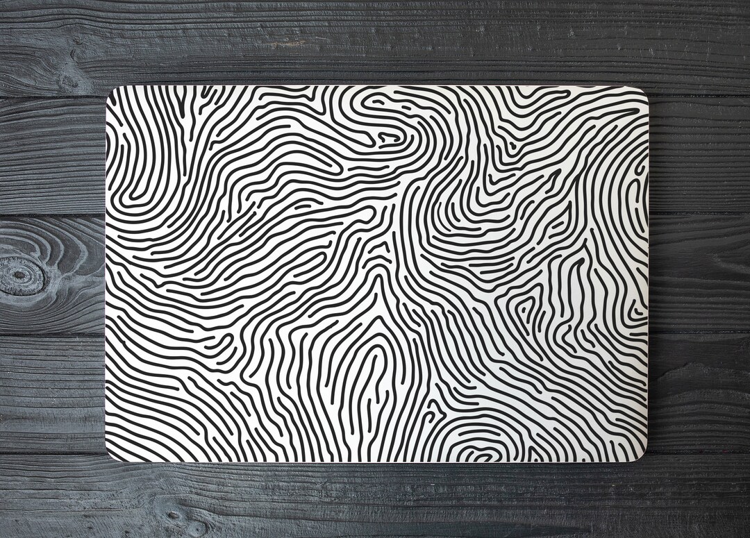 Thumbprint Tight Line Work Abstract Pattern Laptop Skin, MacBook Skin ...