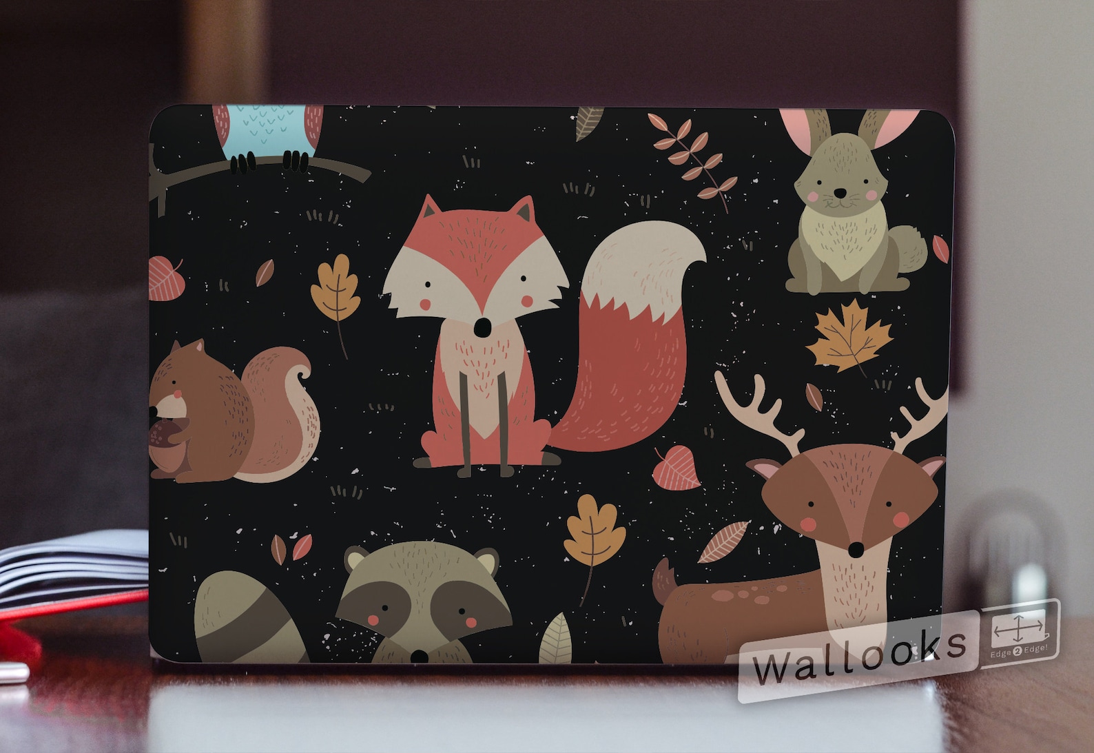 Fox and Forest Friends Illustration Laptop Skin, MacBook Skin, Computer ...