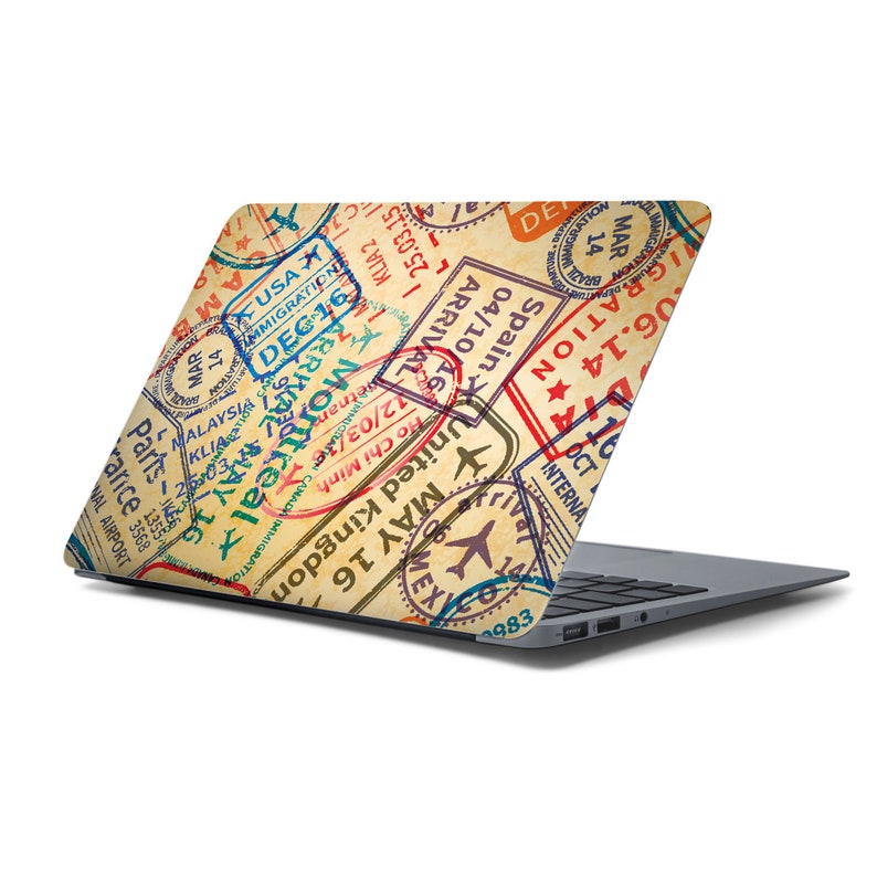 Giant Colorful International Passport Stamp UNIVERSAL Laptop - Etsy