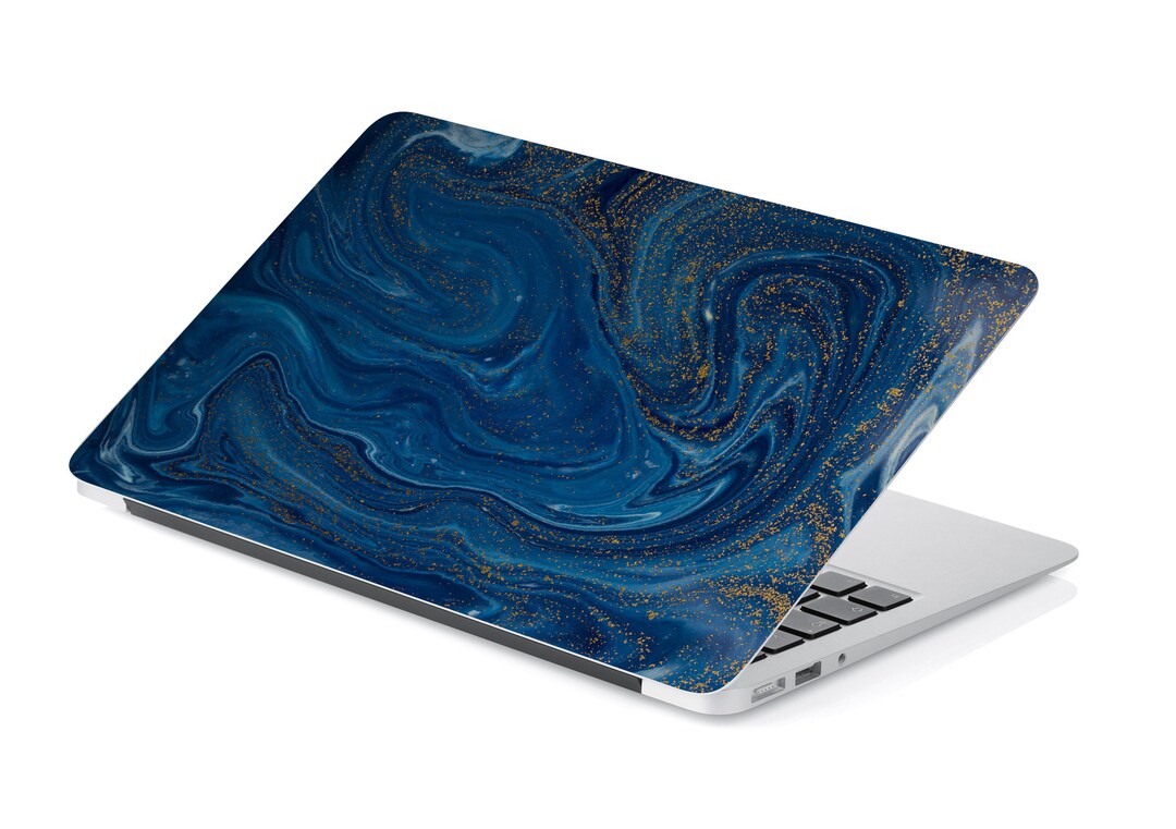 Abstract Blue Stone Marble Texture Laptop Skin, MacBook Skin, Computer ...