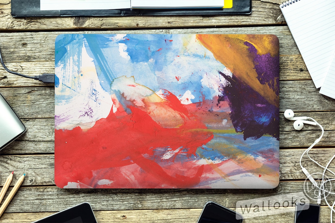 Colorful Oil Painting Smudges Artwork Universal Laptop Skin, Computer ...