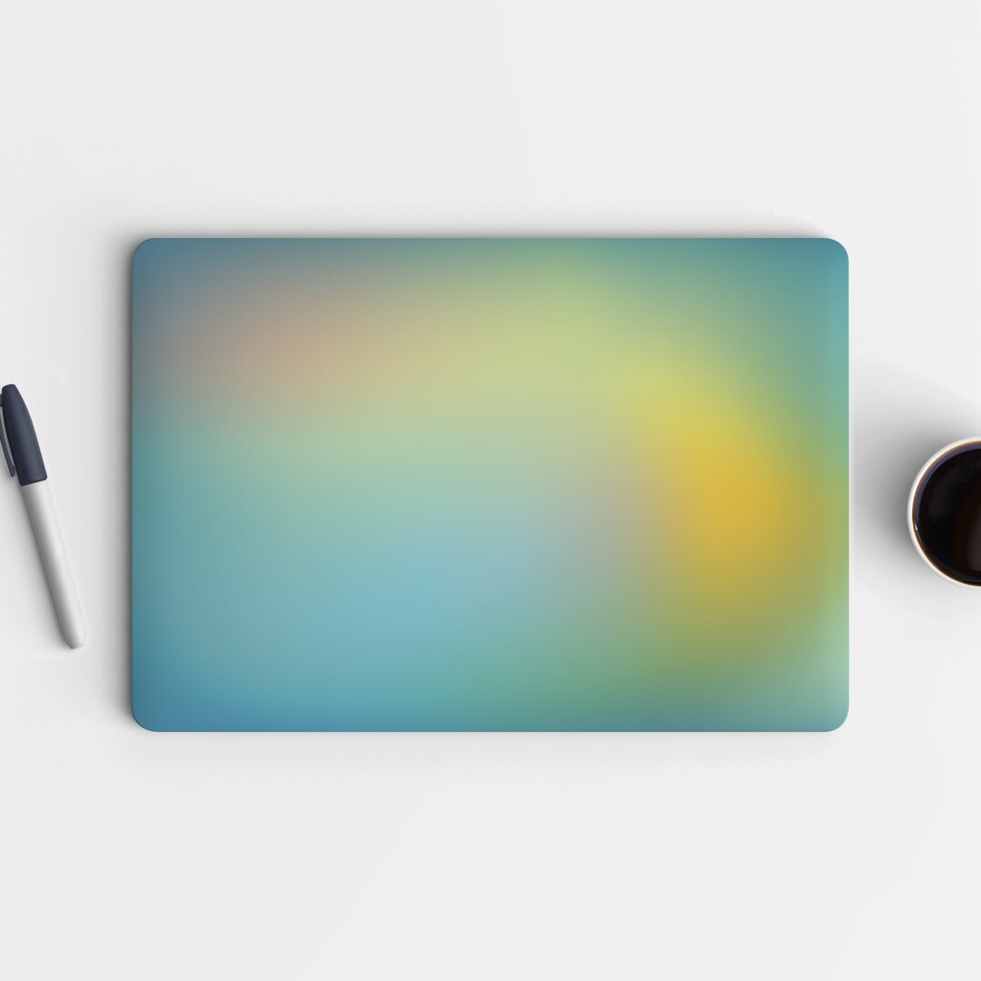 Teal Turquoise Aqua Yellow Orange Haze UNIVERSAL Laptop Skin, Computer ...