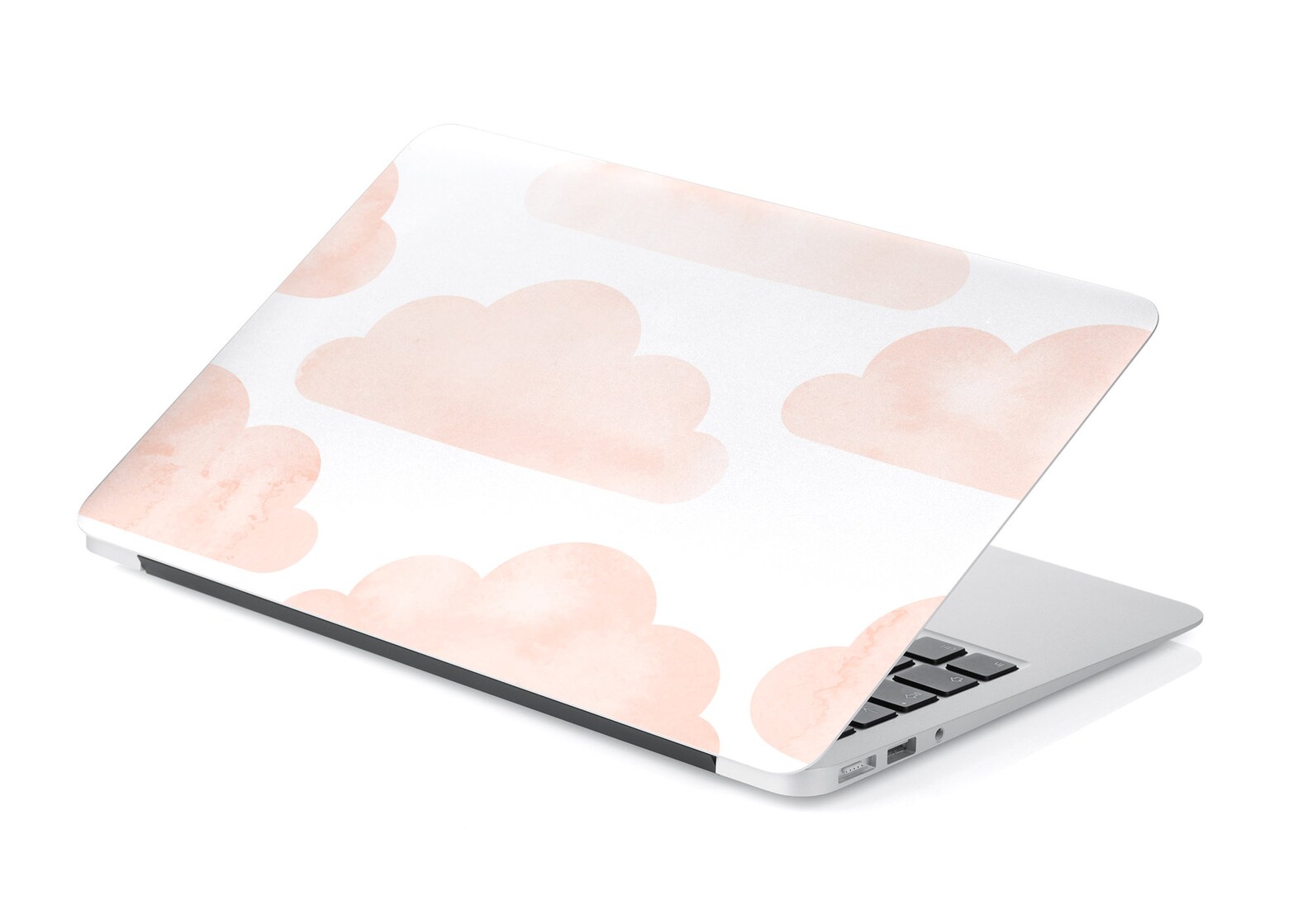 Soft Pink Watercolor Clouds Pattern Laptop Skin, MacBook Skin, Computer ...