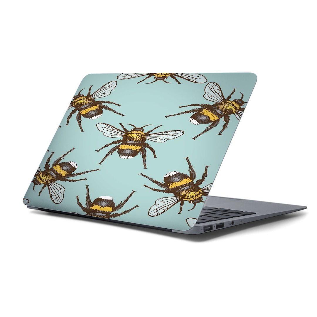 Botanical Bumblebees Buzzing Bees Flying UNIVERSAL Laptop Skin ...