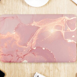 Stunning Pink Rose Marble Swirl Gold Veins UNIVERSAL Laptop Skin ...