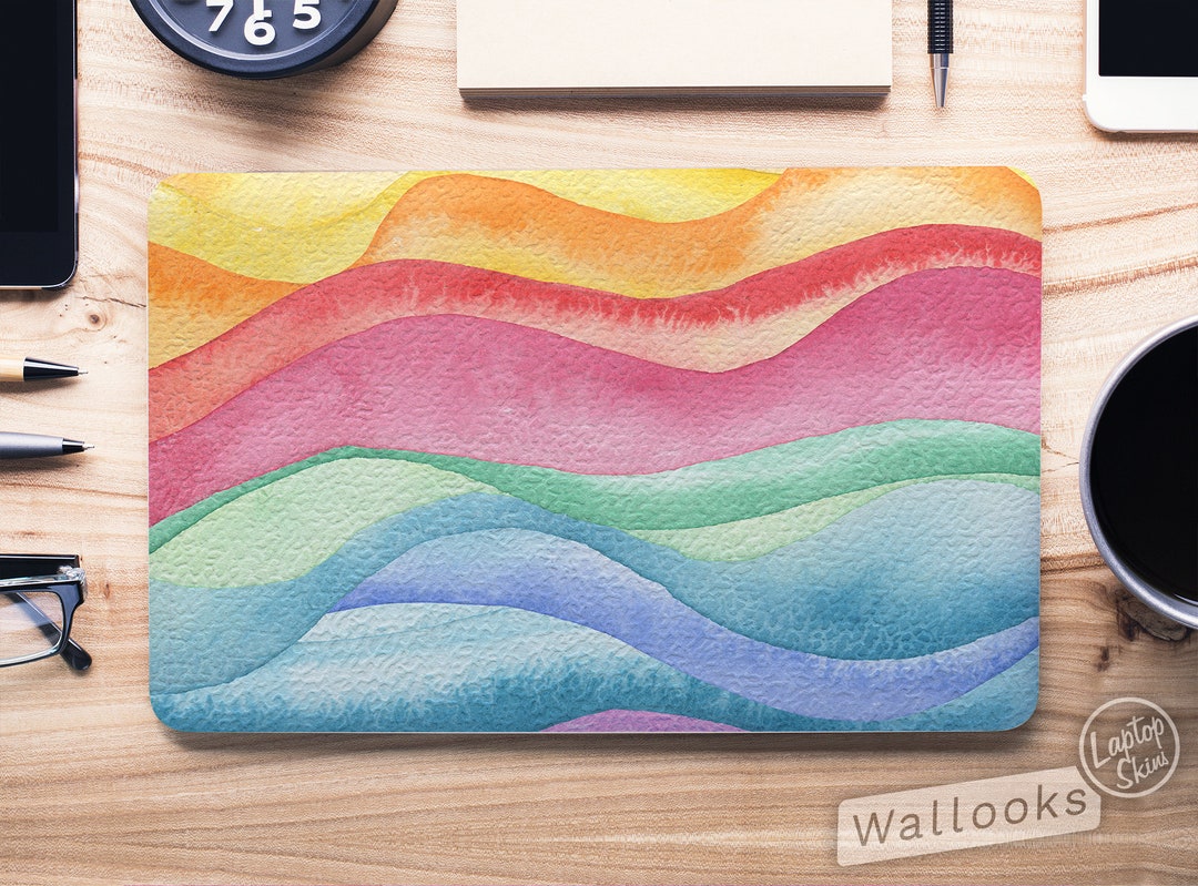 Colorful Swirls Watercolor Texture Laptop Skin, MacBook Skin, Computer ...