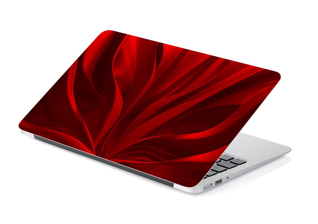 Red 3D Liquid Moving Sculptural Fabric UNIVERSAL Laptop Skin, Computer ...