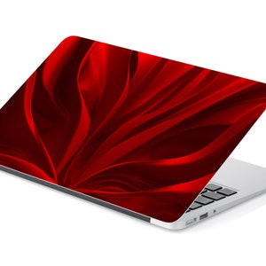 Red 3D Liquid Moving Sculptural Fabric UNIVERSAL Laptop Skin, Computer ...