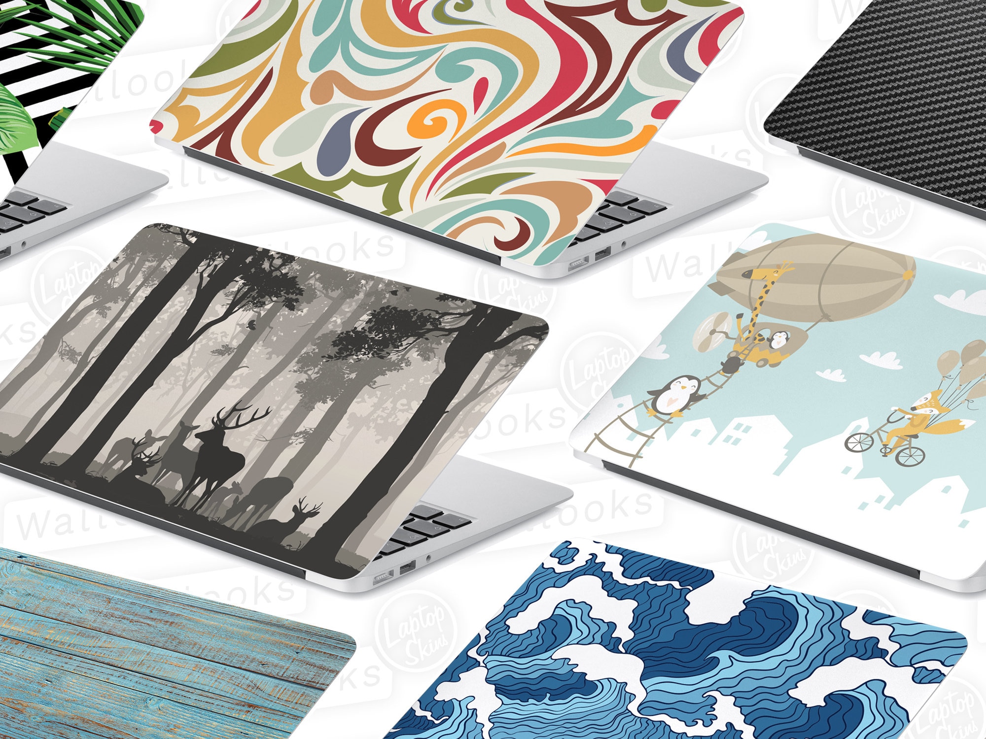 Beach Shell Blue Line Drawing Pattern Laptop Skin Macbook - Etsy