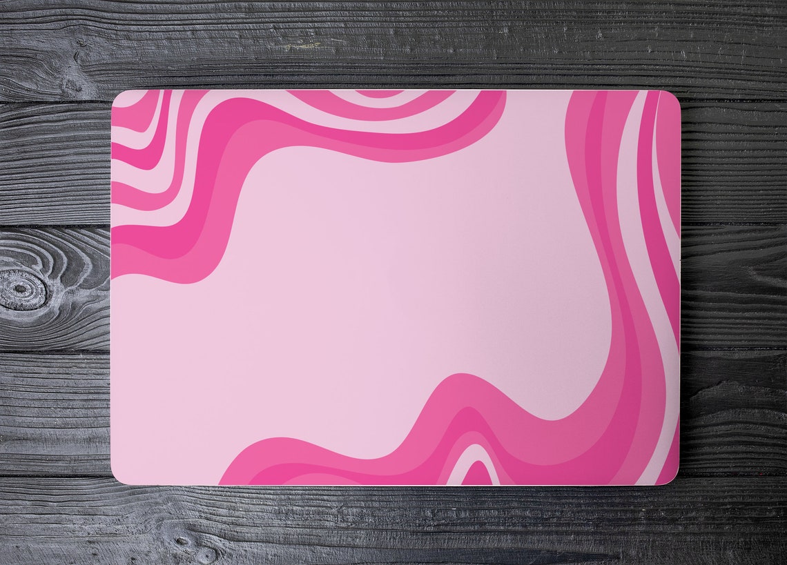 Magenta & Bubblegum Pink Curves Lines Swirl UNIVERSAL Laptop Skin ...