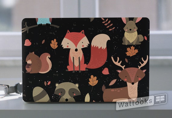 Fox and Forest Friends Illustration Laptop Skin Macbook Skin | Etsy