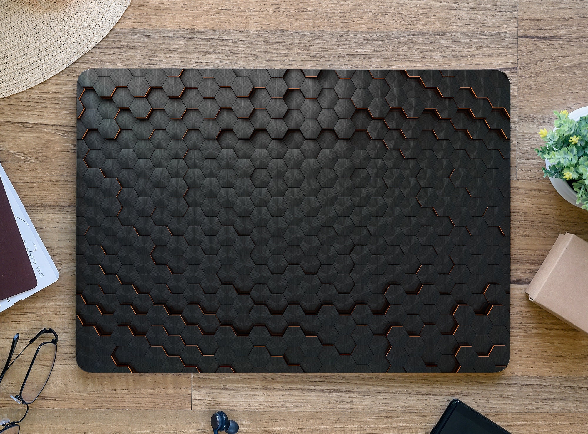 Black Hexagonal Carbon Fiber Design Laptop Skin Macbook Skin - Etsy