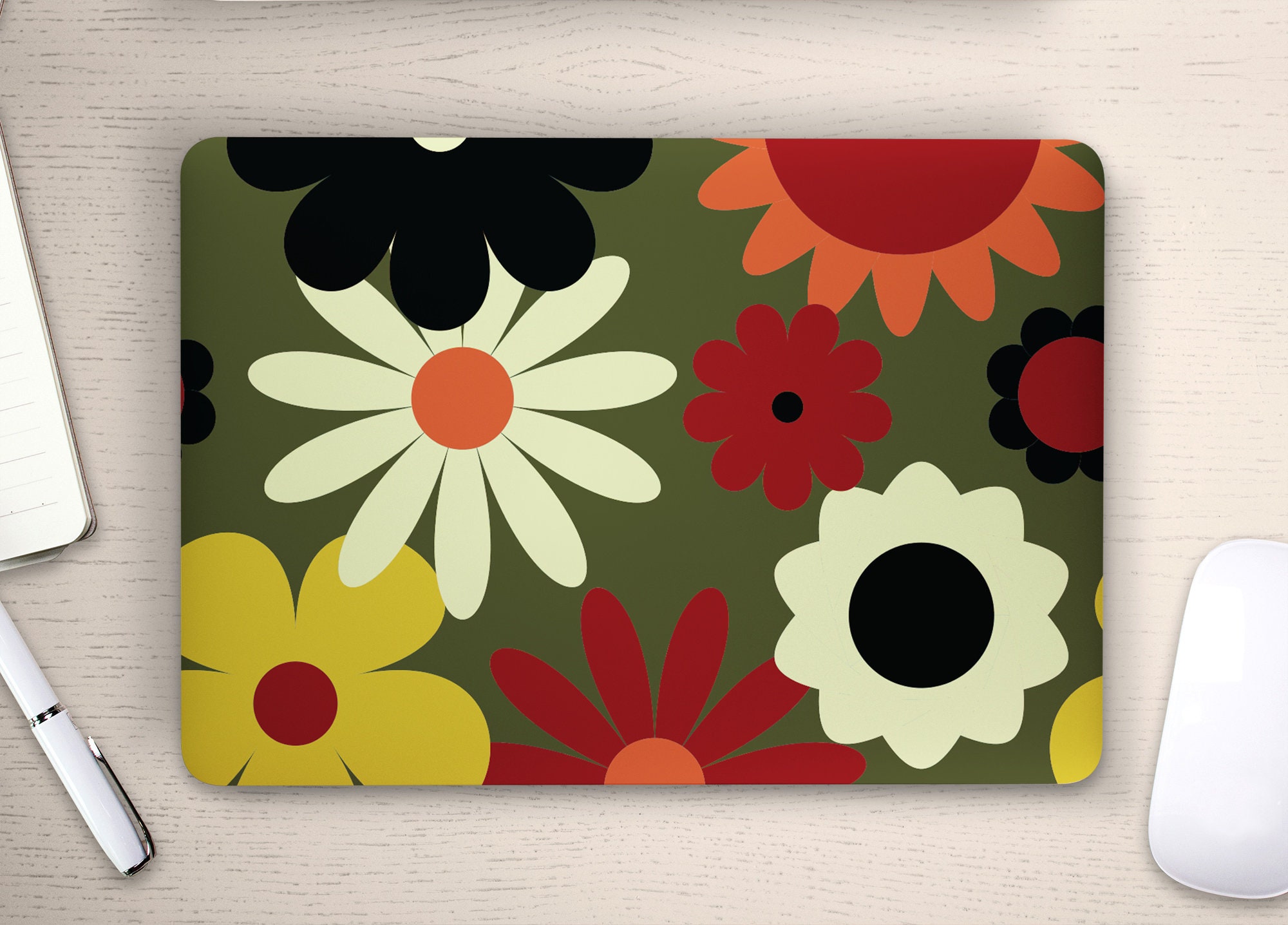 Retro 60s 70s Simple Flower Power Pattern UNIVERSAL Laptop - Etsy