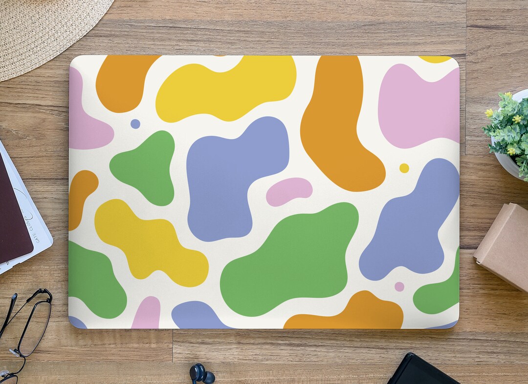 Pastel Abstract Shapes Color Blobs Spills UNIVERSAL Laptop Skin ...