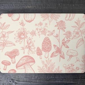 Pink & White Morel Mushrooms Clover Flowers UNIVERSAL Laptop Skin ...