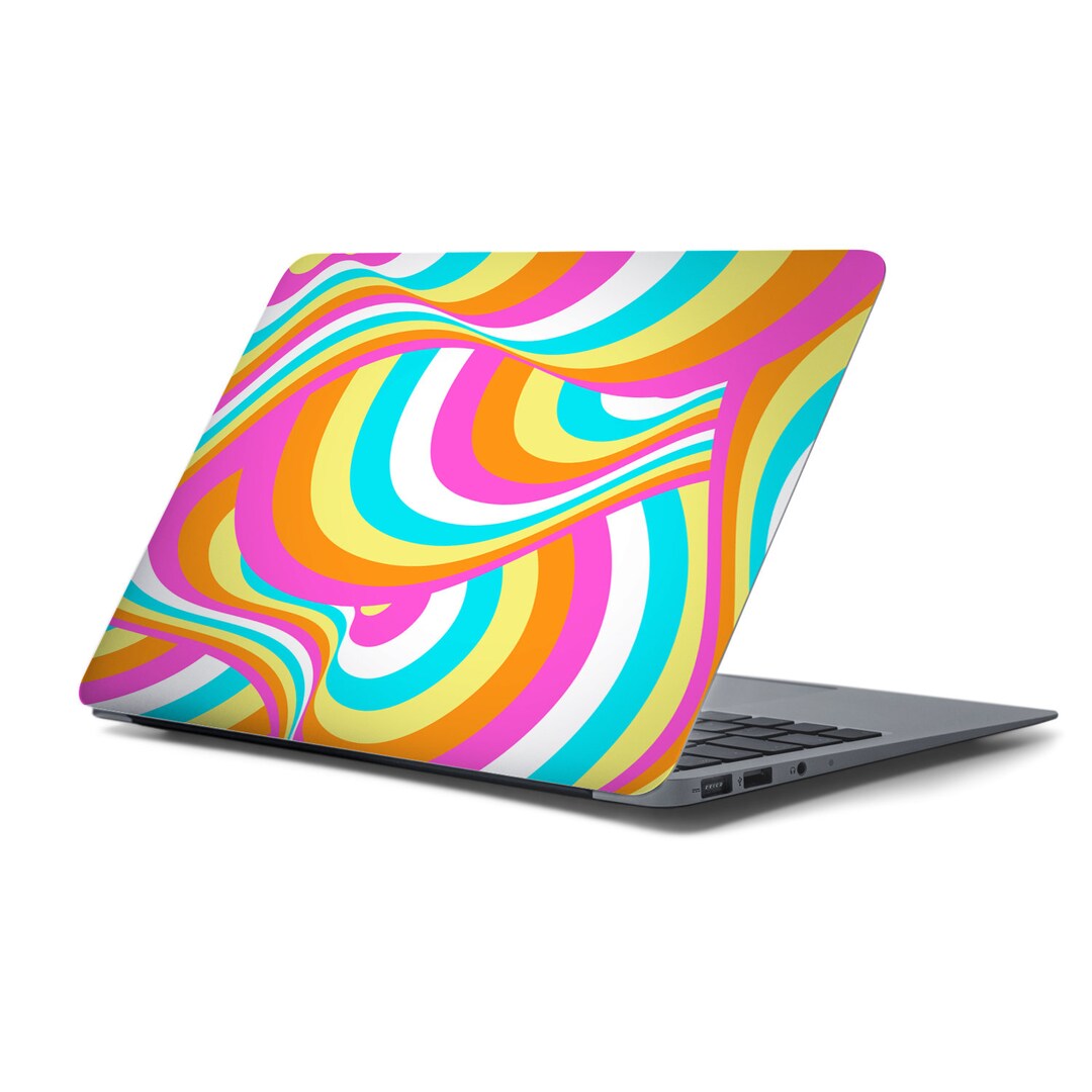 Rainbow Candy Swirl Colorful Retro Art Universal Laptop Skin, Computer ...