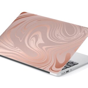 Rose Gold Faux Metallic Swirl on Dusty Rose UNIVERSAL Laptop Skin ...