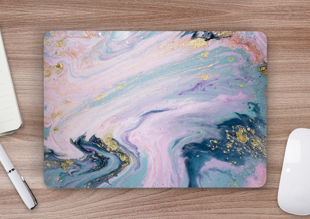Pink and Blue Marble Swirl Laptop Skin, MacBook Skin, Computer Decal ...