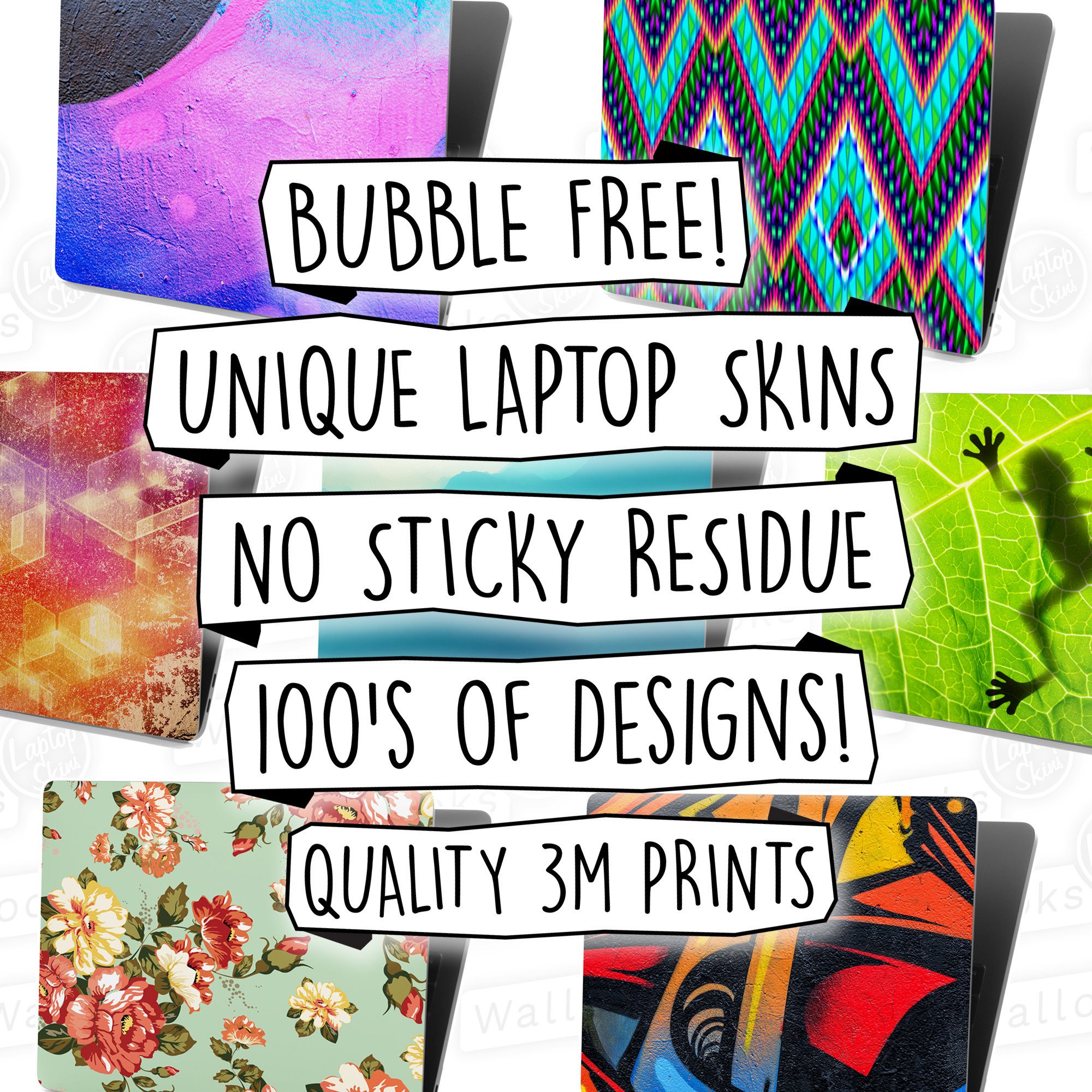 Blue Koi Fish Illustration Pattern Art UNIVERSAL Laptop Skin, MacBook ...