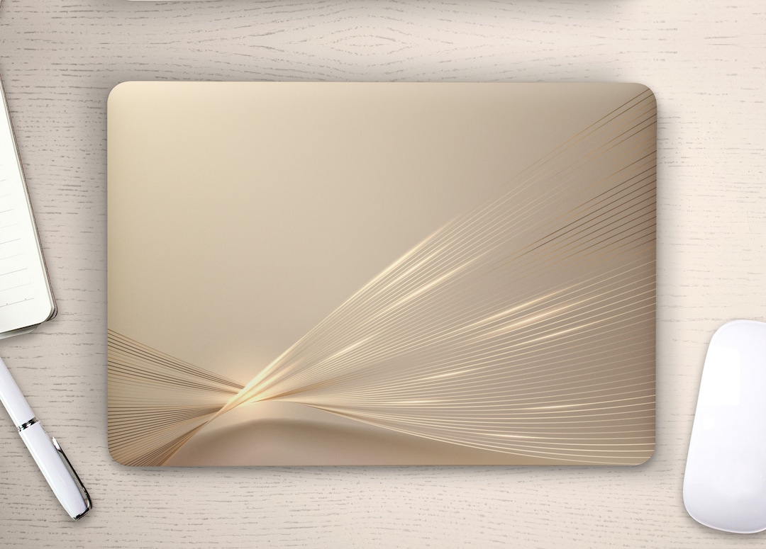Luxury Lux Gold Metallic Twisting Bands UNIVERSAL Laptop Skin, Computer ...