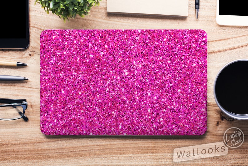 Hot Pink Sparkle Glitter Design Artwork Universal Laptop Skin | Etsy