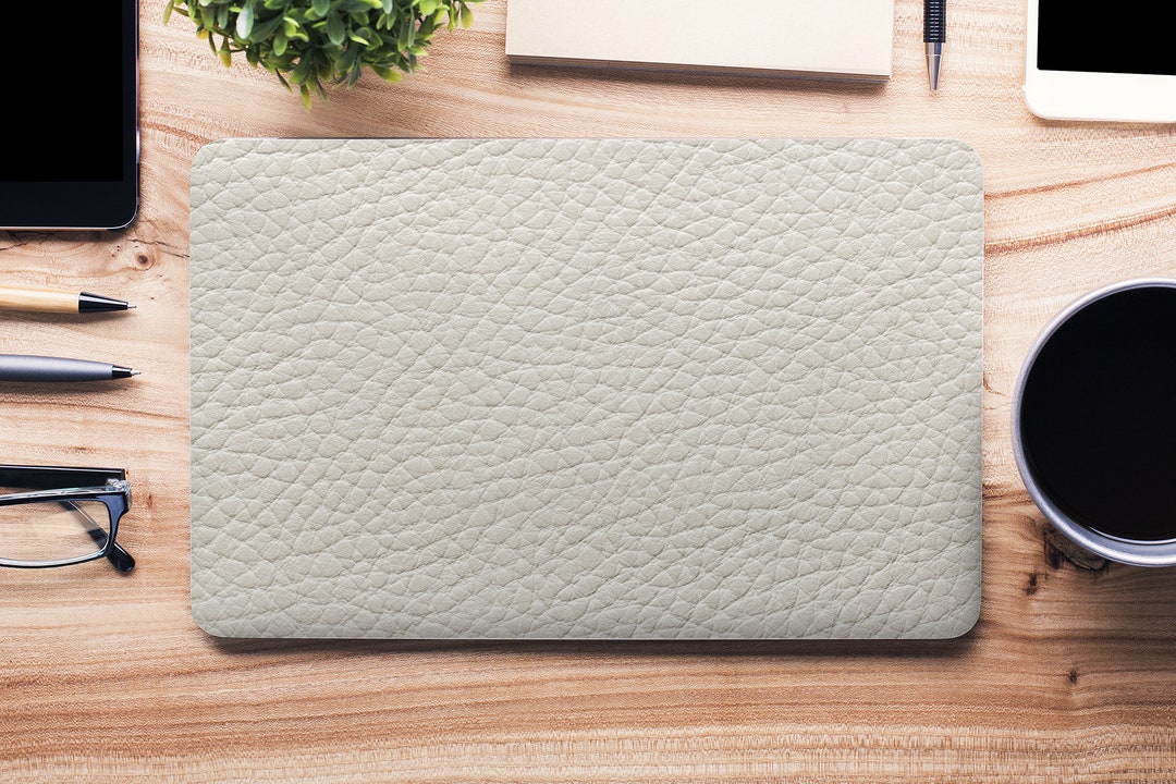 Rich Oiled Cream White Leather Bag Texture UNIVERSAL Laptop Skin ...