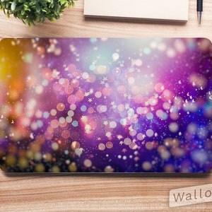 Purple Sparkle Floating Glitter Photo Art Universal Laptop Skin ...