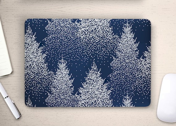 Snowy Stippled Evergreen Trees at Night UNIVERSAL Laptop Skin - Etsy