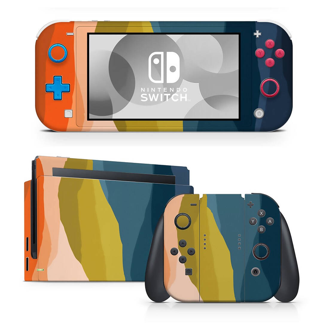 Torn Vertical Colorful Paper Strips Nintendo Switch Skin Full Coverage ...