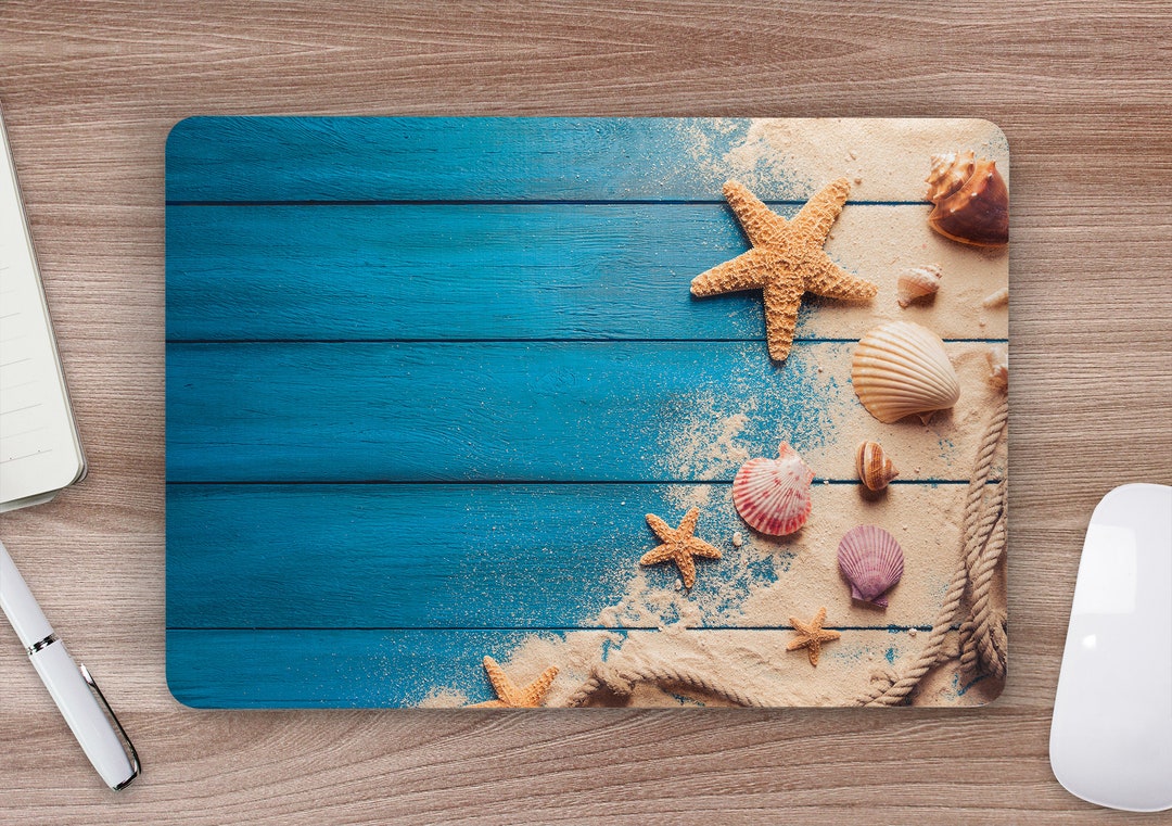 Beach Picnic Table Sand Shells Starfish Sea UNIVERSAL Laptop Skin ...
