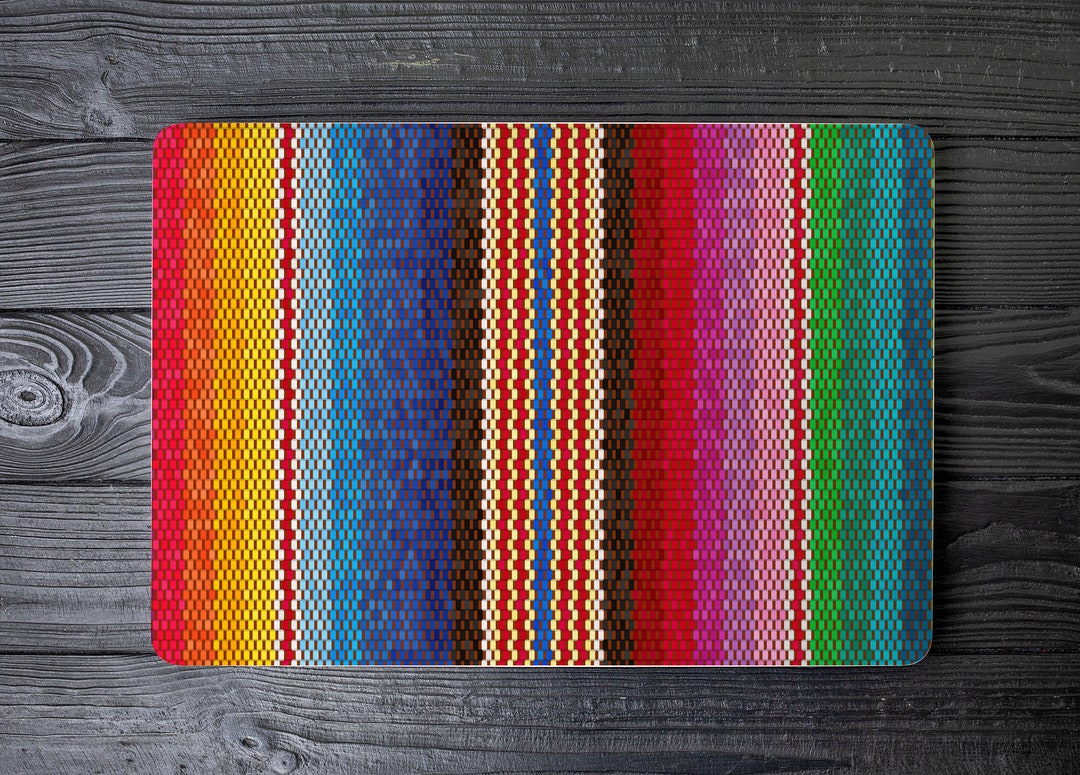 Rainbow Textured Mexican Blanket Southwest UNIVERSAL Laptop Skin ...