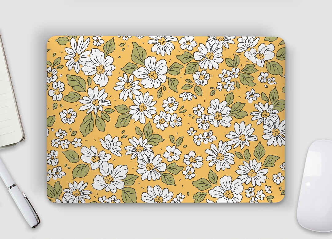 WHITE FLOWERS UNIVERSAL Laptop Skin, Computer Skin, Laptop Sticker ...