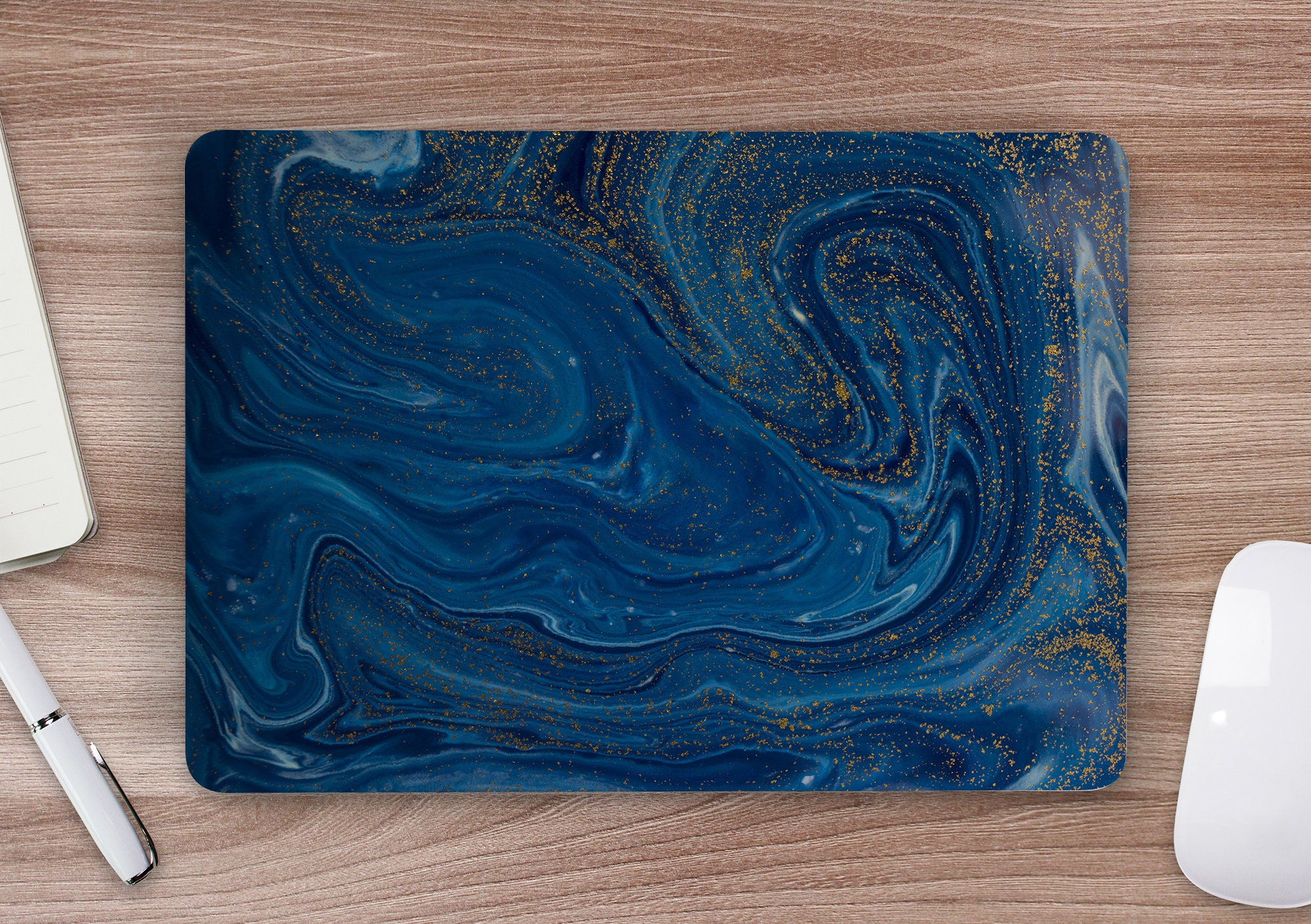 Abstract Blue Stone Marble Texture Laptop Skin, MacBook Skin, Computer ...