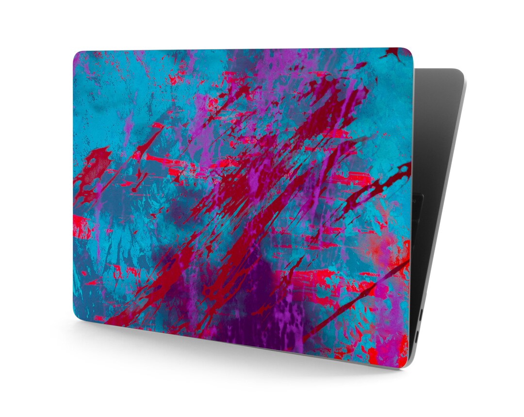 Purple and Blue Abstract Smudges Art Universal Laptop Skin, Computer ...